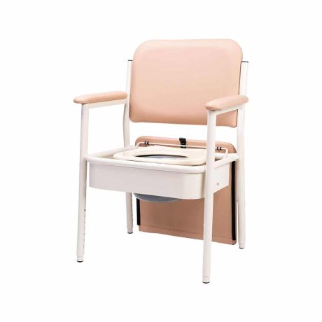 Deluxe Bedside Commode - Hinged Seat
