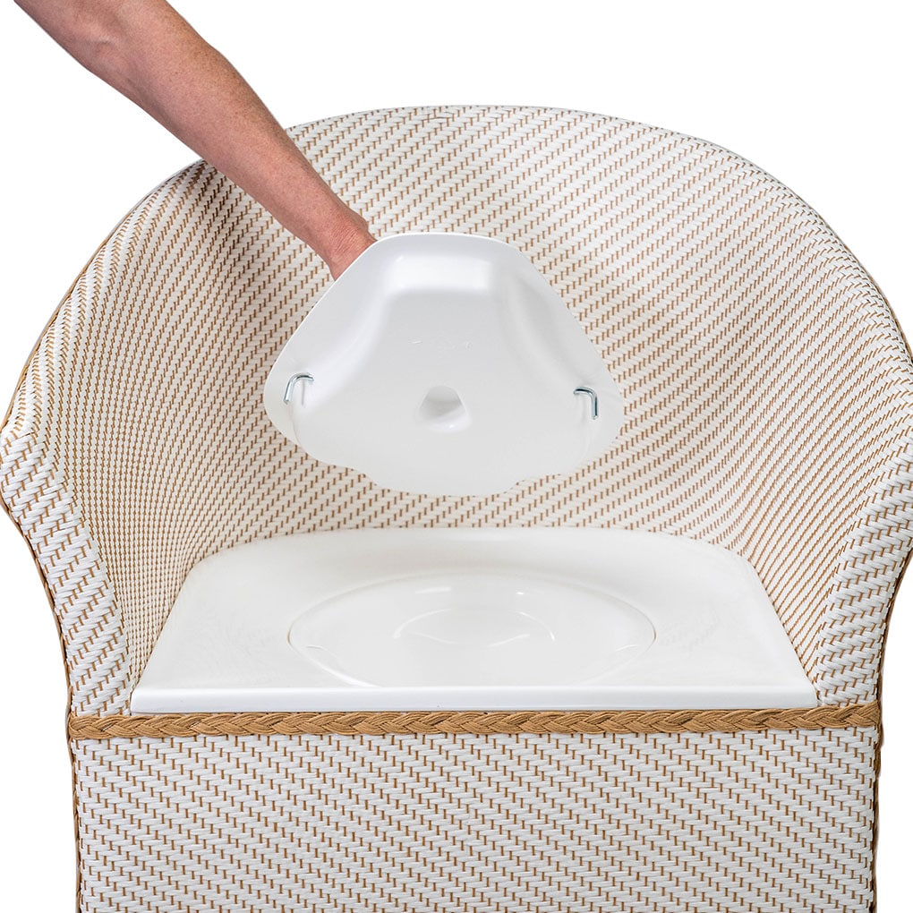 Deluxe Basketweave Bedside Commode